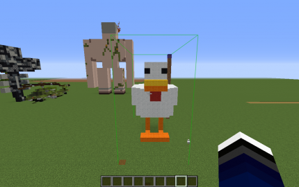 Super Chicken Statue | Minecraft Pixel Art #10897
