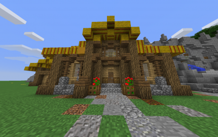 Town house hay roof | Minecraft House and Shop #12106