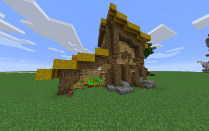 Farmer house hay roof | Minecraft House and Shop #12108