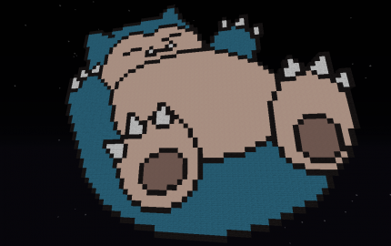 Snorlax Pixelart | Minecraft Miscellaneous Build #12510