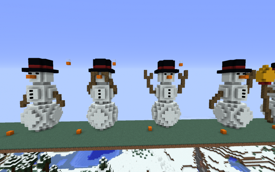 Snowman Poses V2 | Minecraft Miscellaneous Build #12898