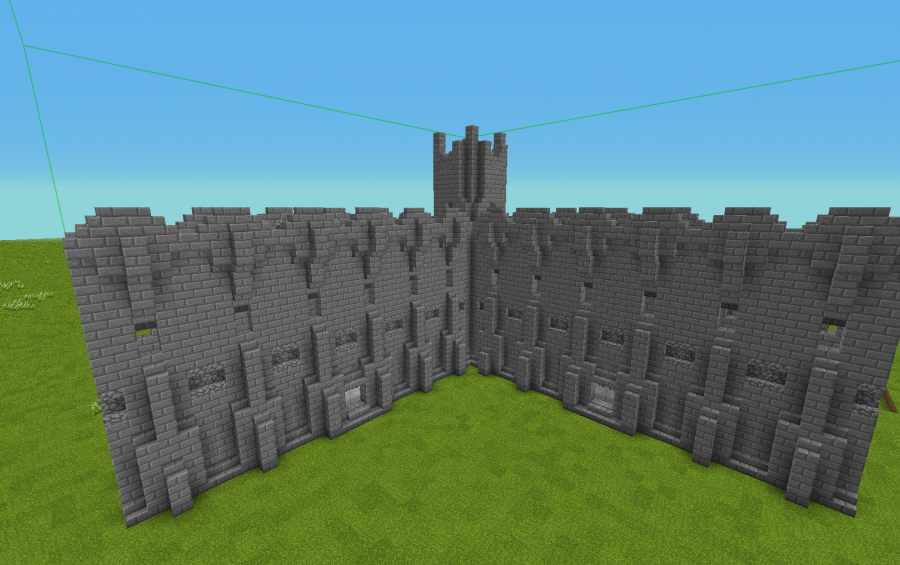 Basic Corner Castle Wall | Minecraft Miscellaneous Build #13866