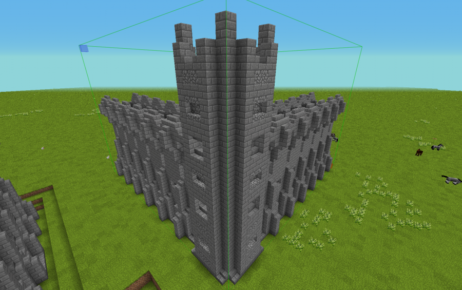Basic Corner Castle Wall | Minecraft Miscellaneous Build #13866