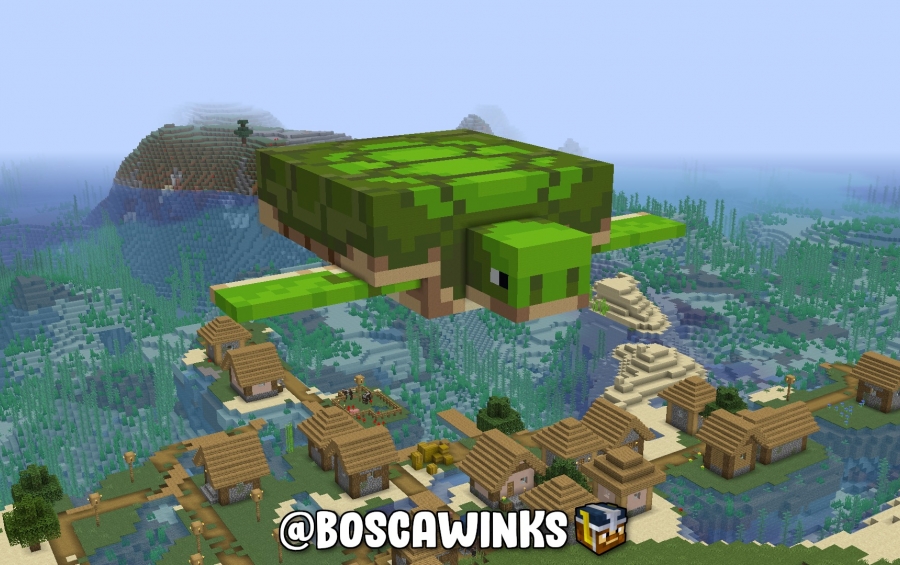 Turtle Mob Statue | Minecraft Pixel Art #13978