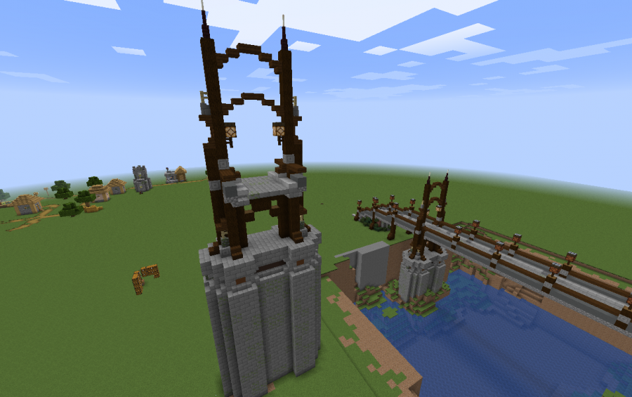 Long scalable bridge | Minecraft Town #15046