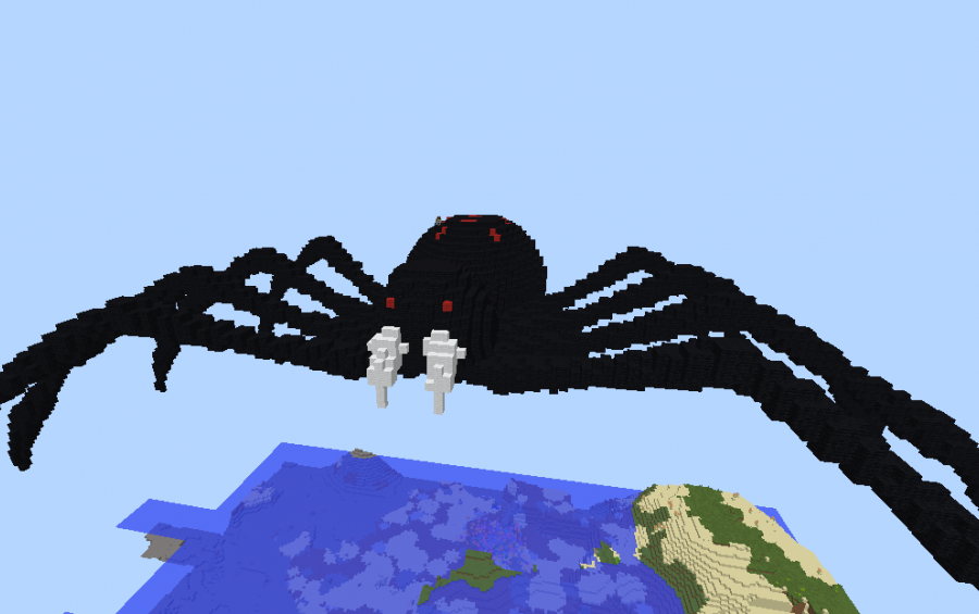 Massive 3D Black Spider | Minecraft Miscellaneous Build #16082