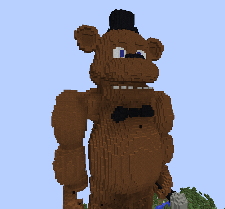 Freddy Fazbear FNAF 3D Minecraft Statue build | Minecraft Miscellaneous ...