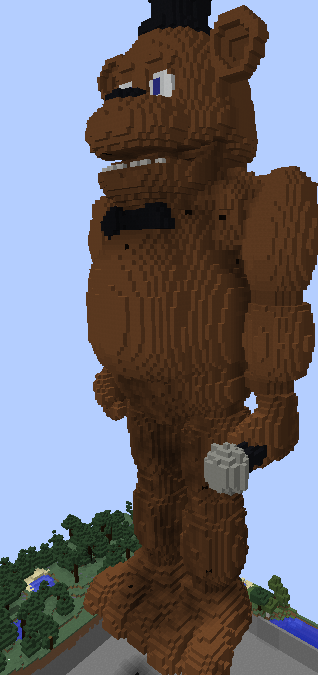 Freddy Fazbear FNAF 3D Minecraft Statue build | Minecraft Miscellaneous ...