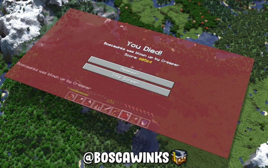 Death Screen XL | Minecraft Pixel Art #17224