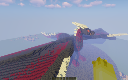 Blue/Red Dragon | Minecraft Miscellaneous Build #17743