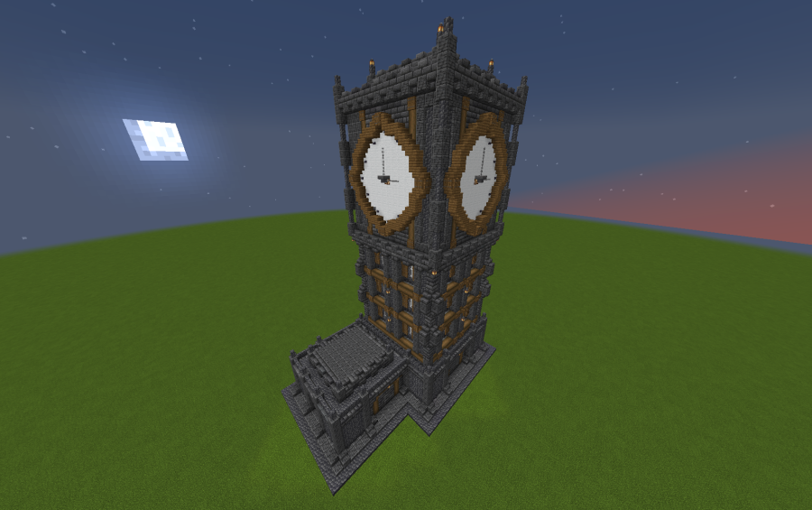 Cobblestone Generator Clock Tower | Minecraft Redstone Build #18098