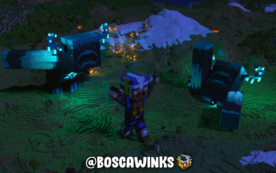 Warden Mob Statues | Minecraft Pixel Art #18326