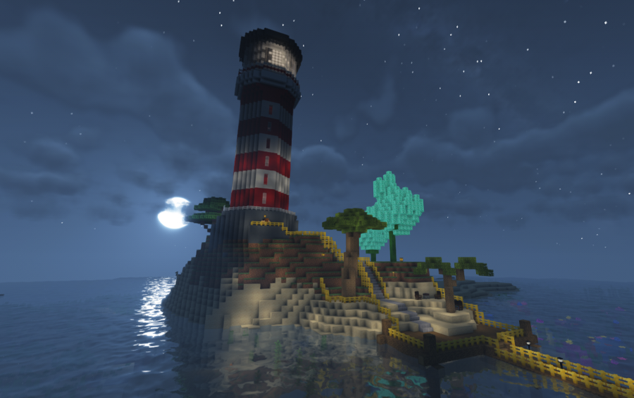 Lighthouse with working lights, creation #18846