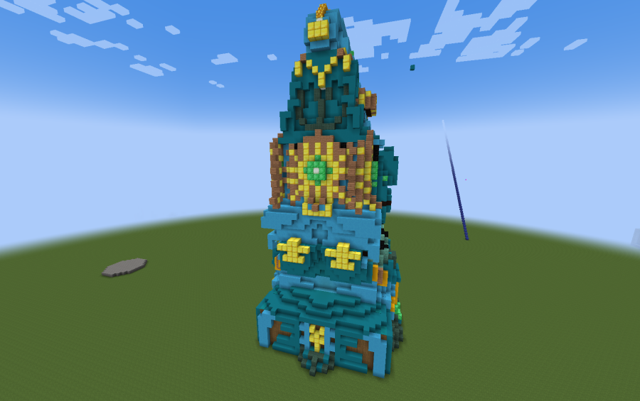 Blue Aztec Statue | Minecraft Miscellaneous Build #19249