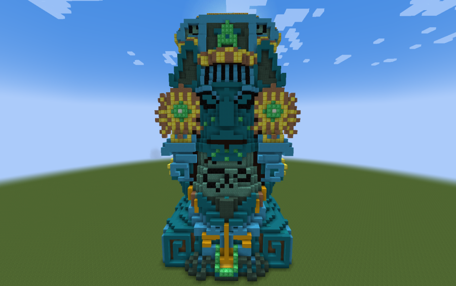 Blue Aztec Statue | Minecraft Miscellaneous Build #19249