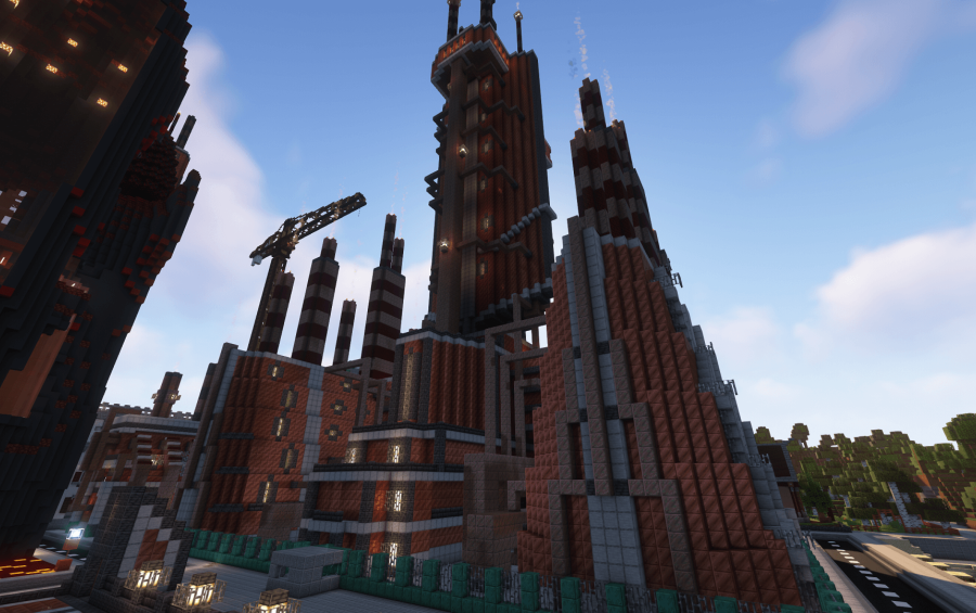 Steampunk skyscraper Model 2 | Minecraft Tower #19328