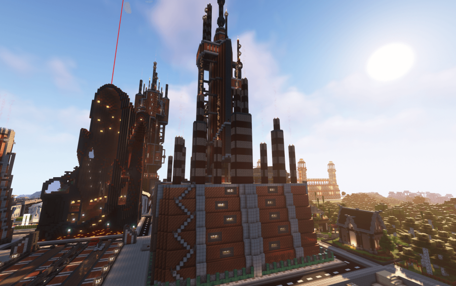 Steampunk skyscraper Model 2 | Minecraft Tower #19328