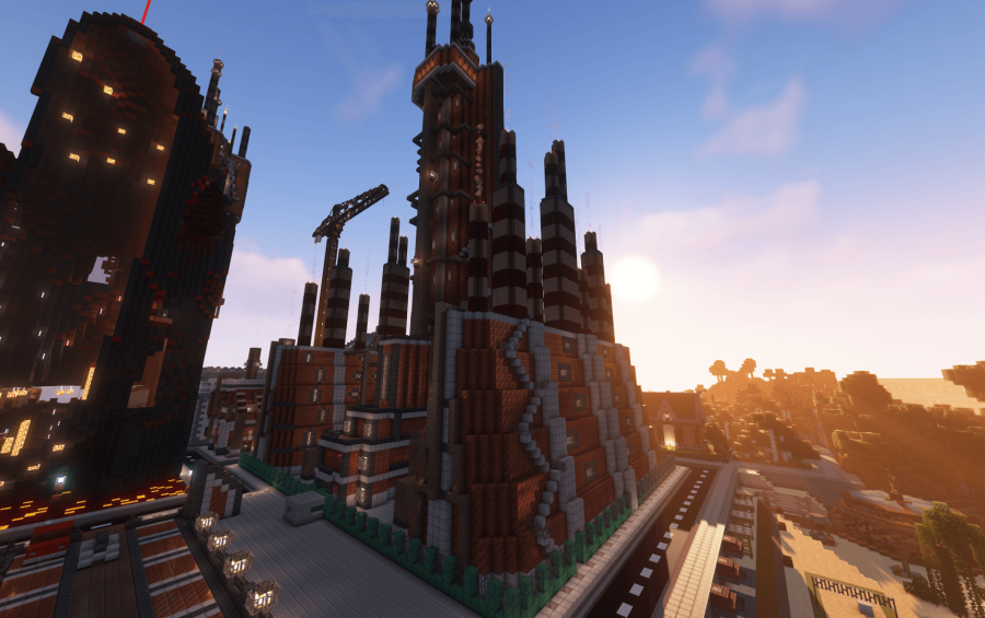 Steampunk skyscraper Model 2 | Minecraft Tower #19328
