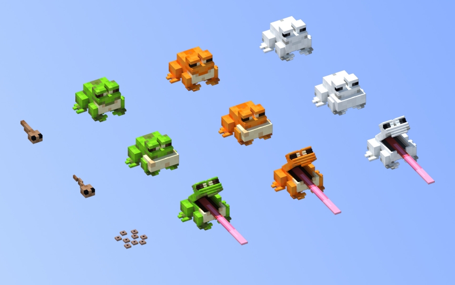 Frog Mob Statues | Minecraft Pixel Art #19509