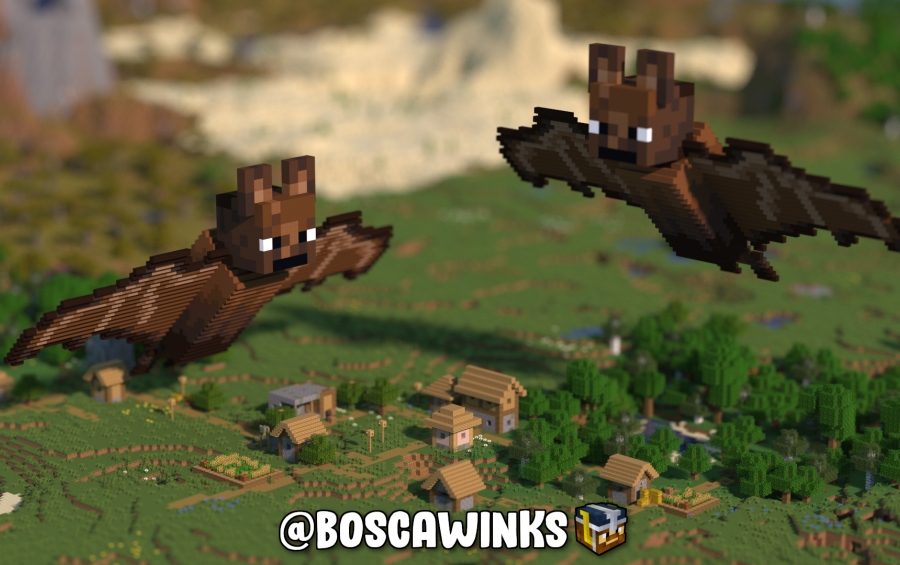 Bat Mob Statues | Minecraft Pixel Art #19559