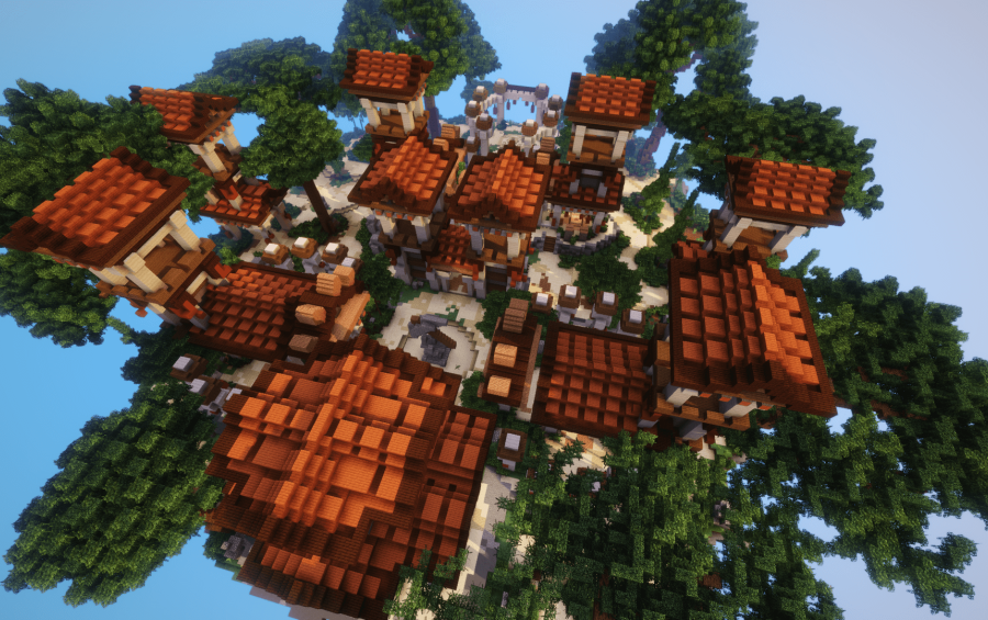 -| HUB |- Monir Town | 200x200 | Minecraft Floating Island #19635
