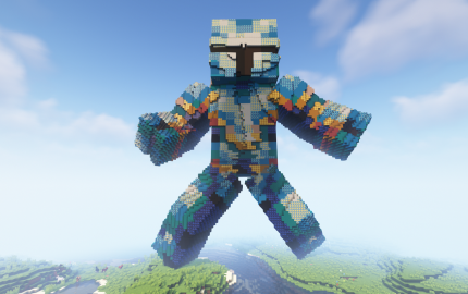 Minecraft Knight Skin Statue Free 120 H | Minecraft Miscellaneous Build ...