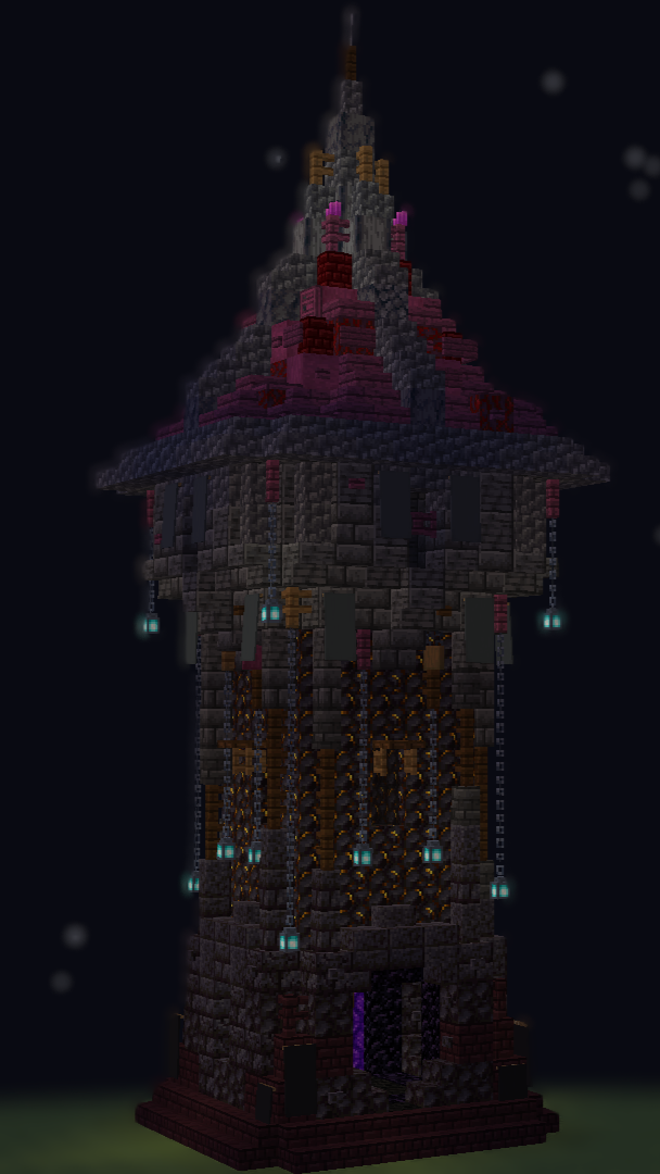 Dark Nether Portal Tower | Minecraft Tower #21220