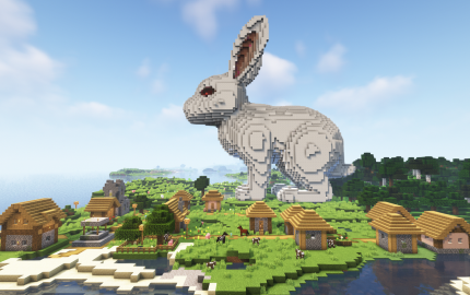Minecraft Rabbit Free Statue, creation #21479
