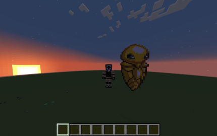 Kakuna pokemon pixel art | Minecraft Miscellaneous Build #21921