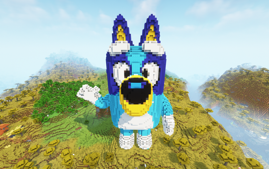 Minecraft Bluey Statue Free | Minecraft Miscellaneous Build #22013