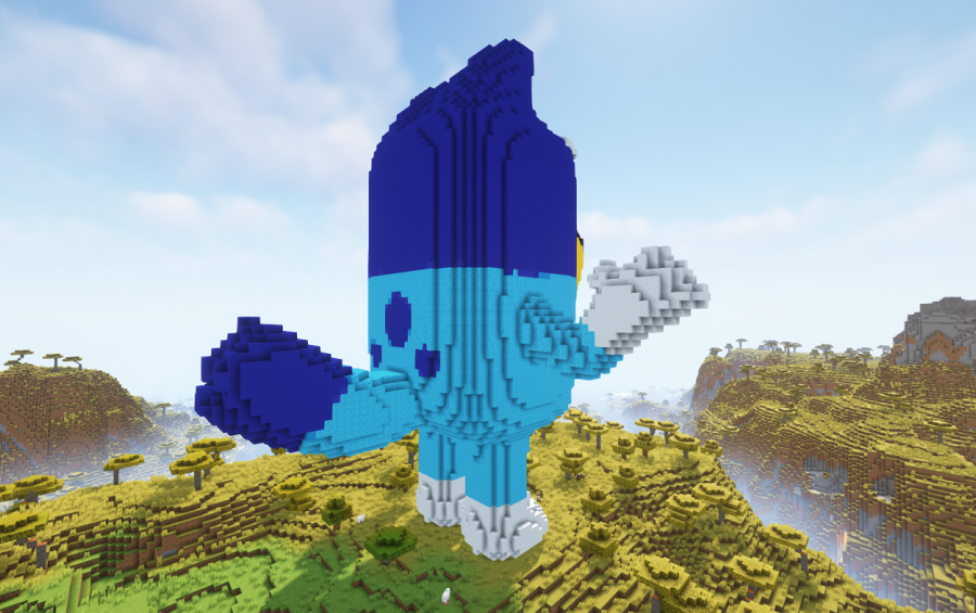 Minecraft Bluey Statue Free | Minecraft Miscellaneous Build #22013