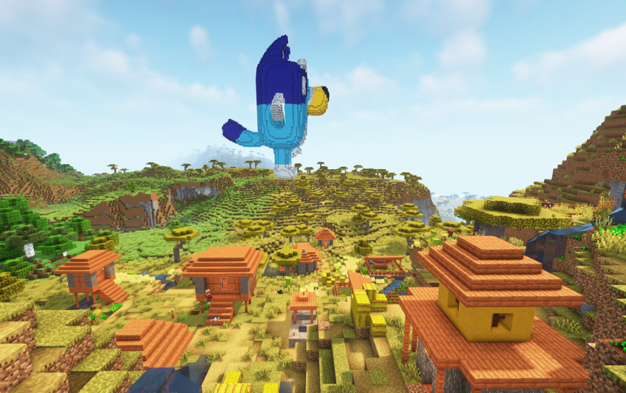 Minecraft Bluey Statue Free | Minecraft Miscellaneous Build #22013
