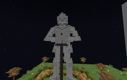Minecraft knight statue, creation #22016