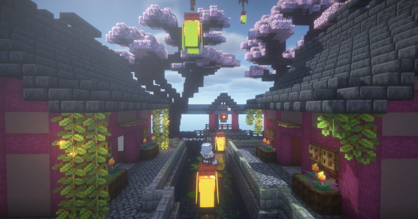 Ancient Chinese Town (Cherry Blossom) | Minecraft Island #22210