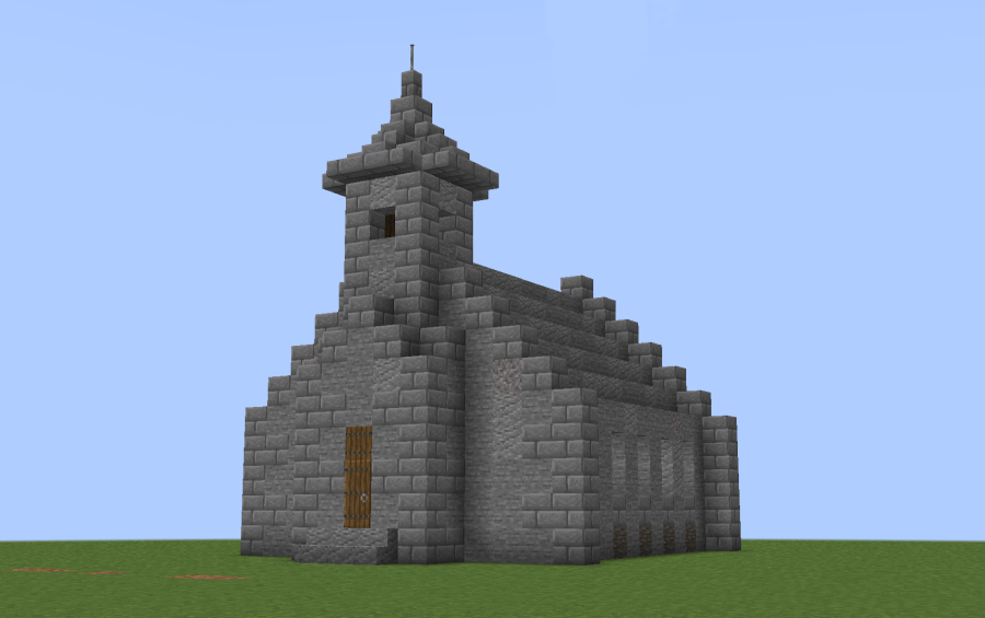 Small Gray Church | Minecraft Temple #22249