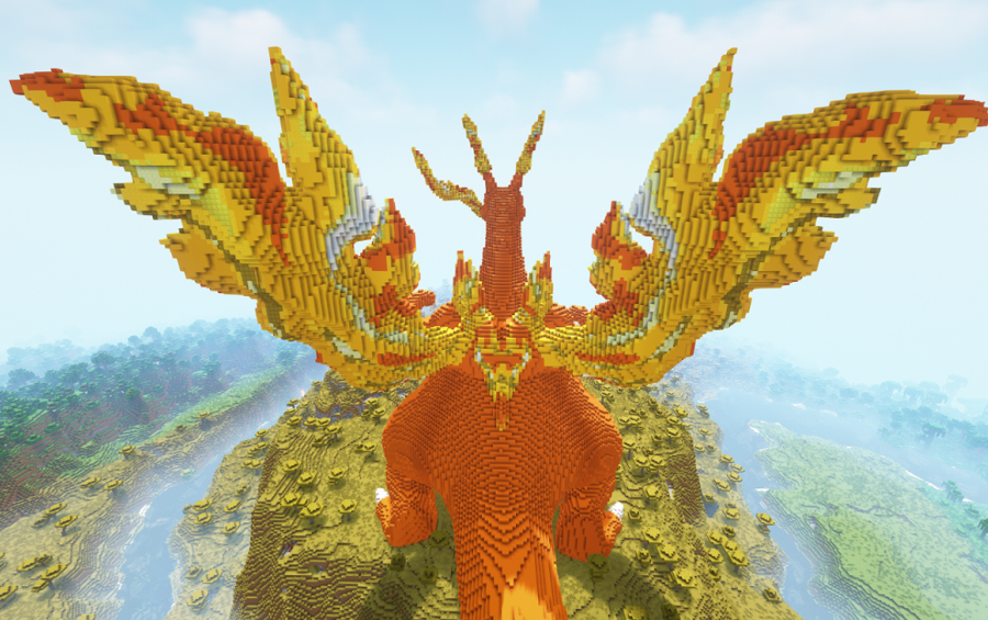 Minecraft Gigantamax Charizard (Pokemon) Statue | Minecraft ...