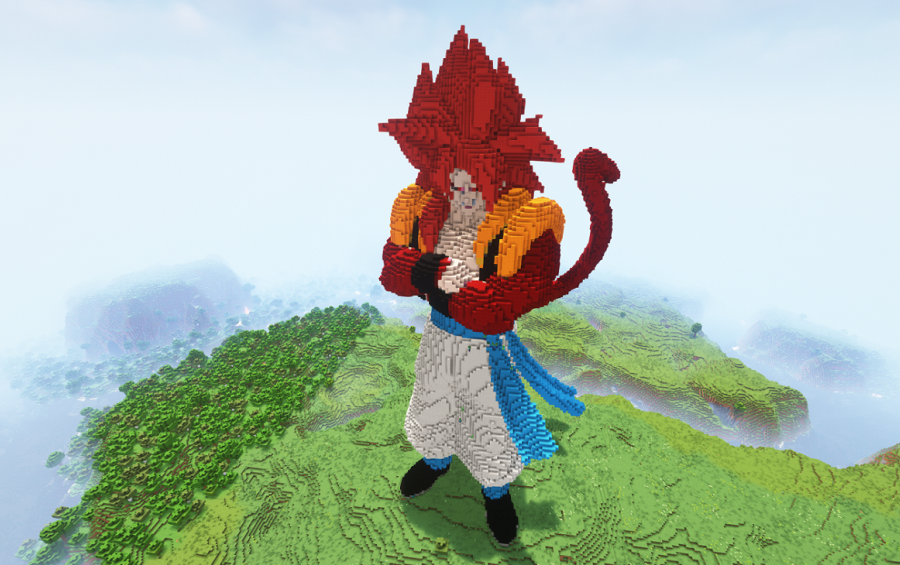 Minecraft Gogeta SSJ4 Statue | Minecraft Miscellaneous Build #22516