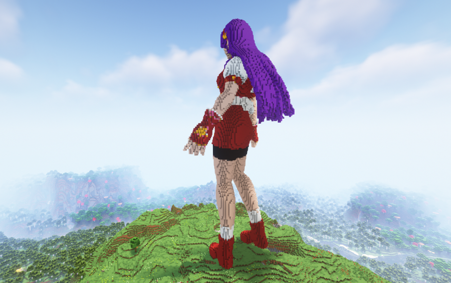 Minecraft Athena Asamiya Statue | Minecraft Miscellaneous Build #22533
