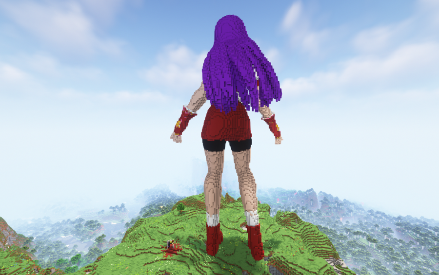 Minecraft Athena Asamiya Statue | Minecraft Miscellaneous Build #22533