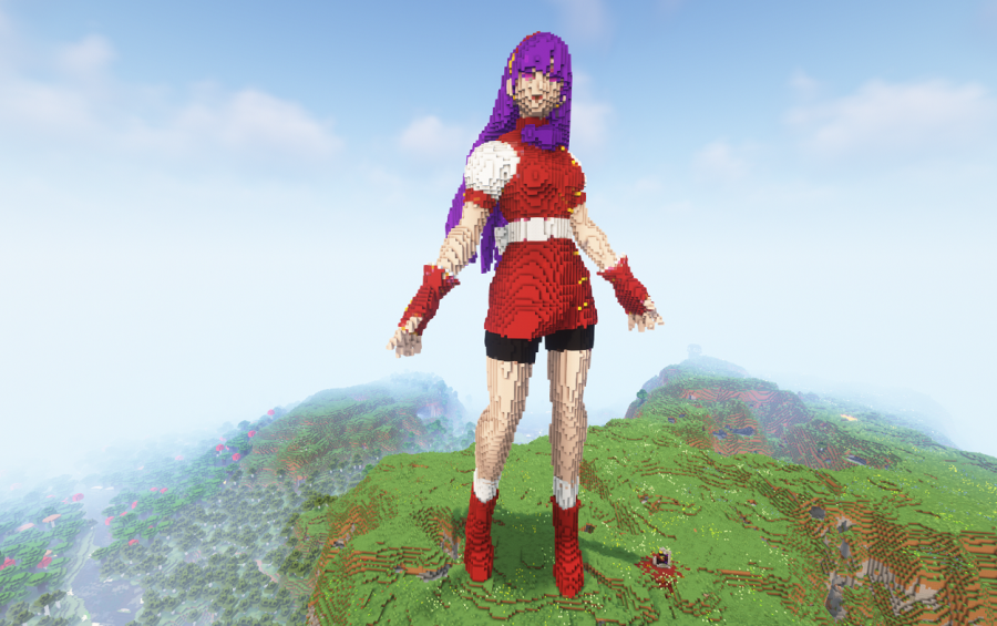 Minecraft Athena Asamiya Statue | Minecraft Miscellaneous Build #22533