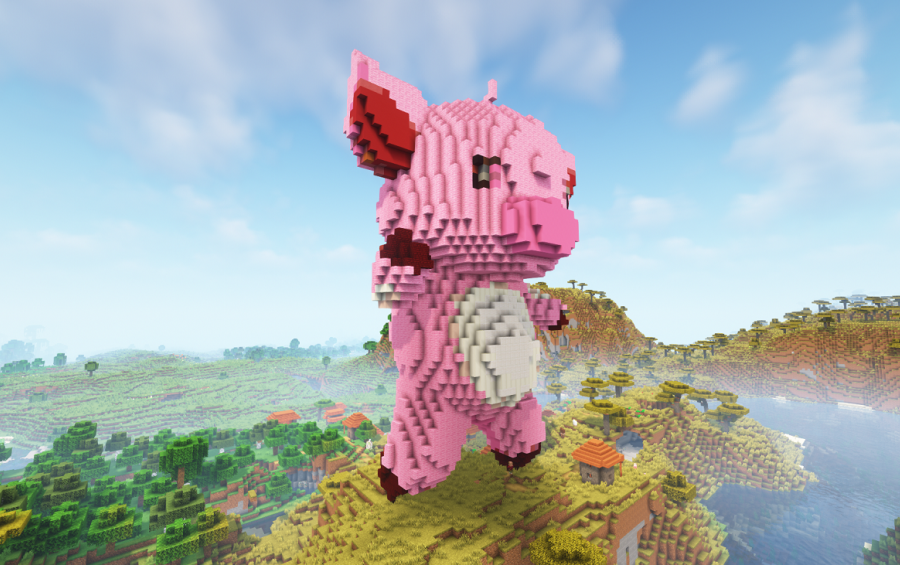 Minecraft Pig Statue Free, creation #22914