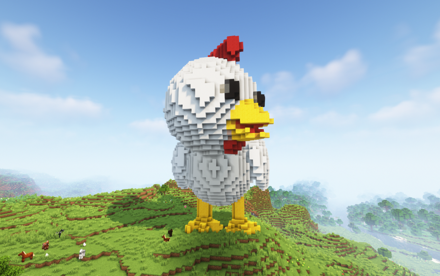 Minecraft Chicken Statue Free, creation #23087