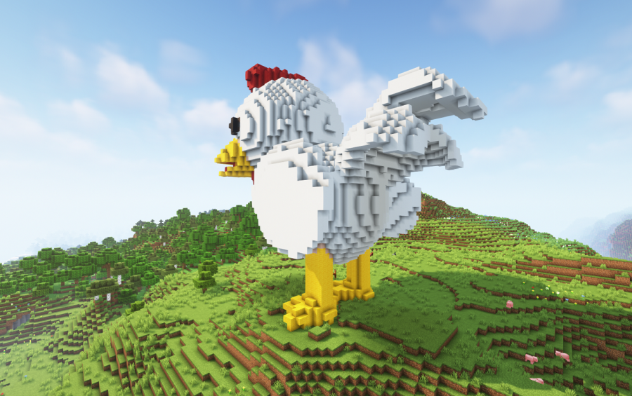 Minecraft Chicken Statue Free, creation #23087