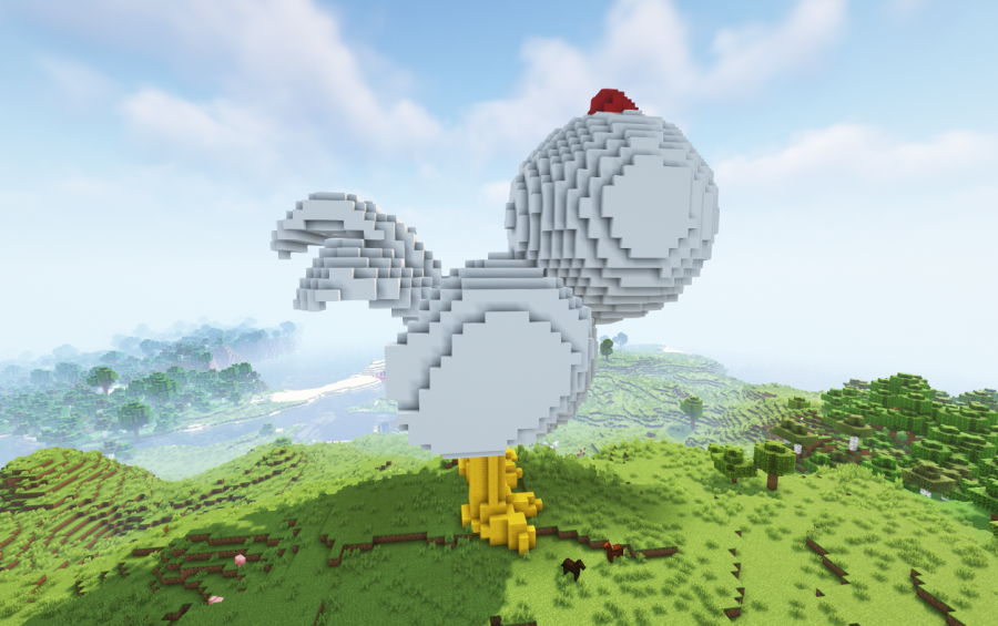 Minecraft Chicken Statue Free, creation #23087