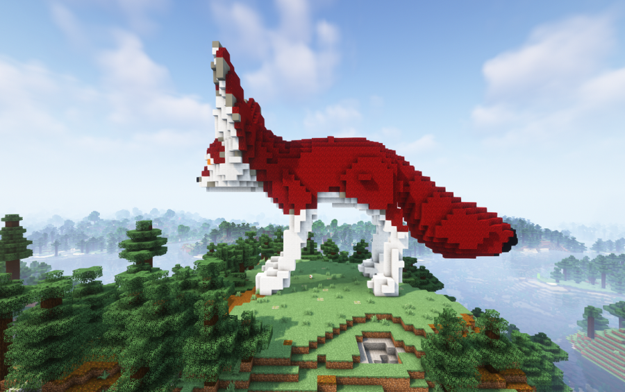 Minecraft Red Fox Statue Free, creation #23154