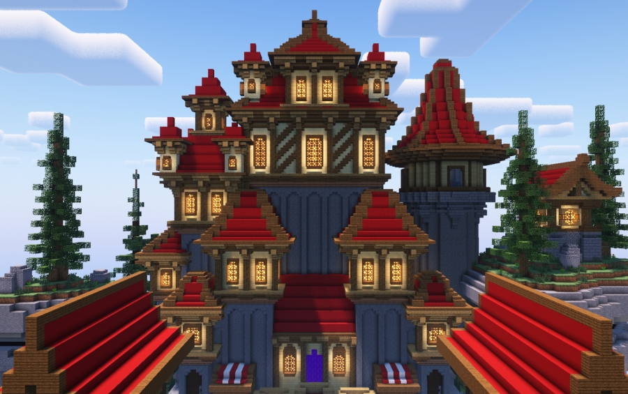 Skyblock - Ruby Castle | Minecraft Floating Island #23207