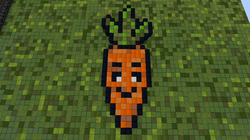 Carrot Pixel Art | Minecraft Miscellaneous Build #23221
