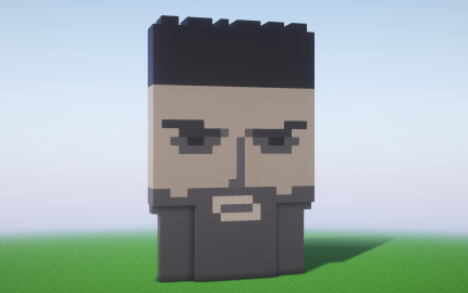 Gigachad Face | Minecraft Pixel Art #23347