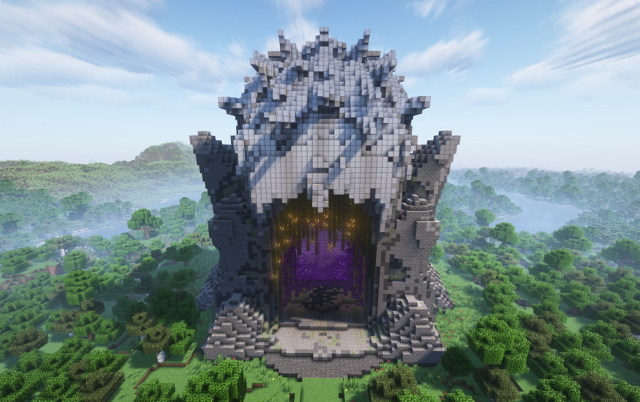 Minecraft Wolf Head Nether Portal Statue | Minecraft Miscellaneous ...