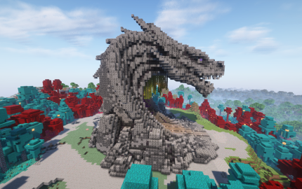 Minecraft Dragon |Viper| Head Nether Portal V07 Statue | Minecraft ...